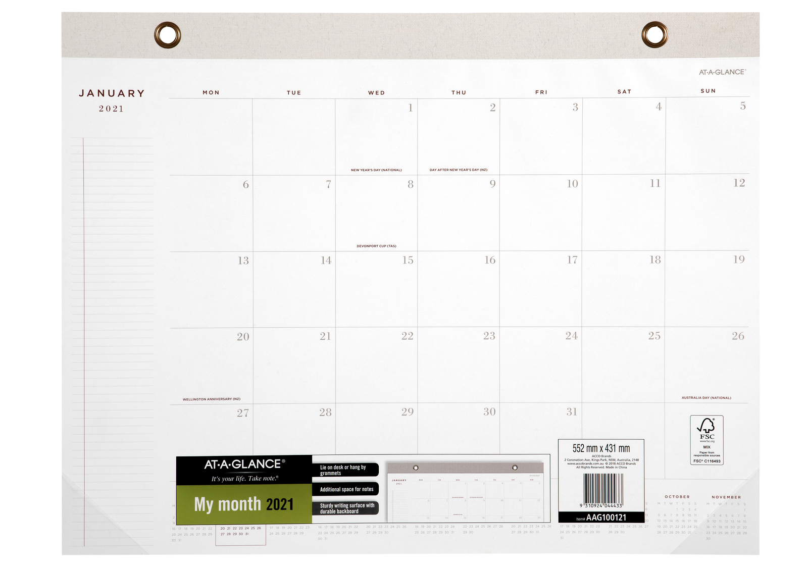 Buy At A Glance 2021 Signature Monthly Desk Pad At Mighty Ape Australia