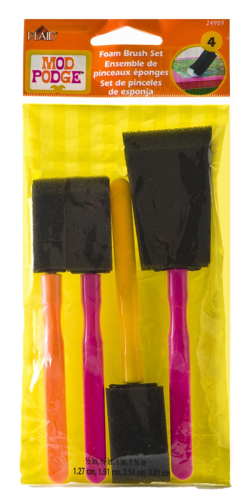 Buy Plaid Mod Podge Foam Brush Set At Mighty Ape Nz