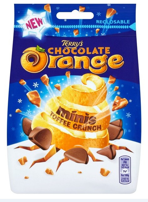 Terrys Chocolate Orange Minis Toffee Crunch 125g At Mighty Ape Nz