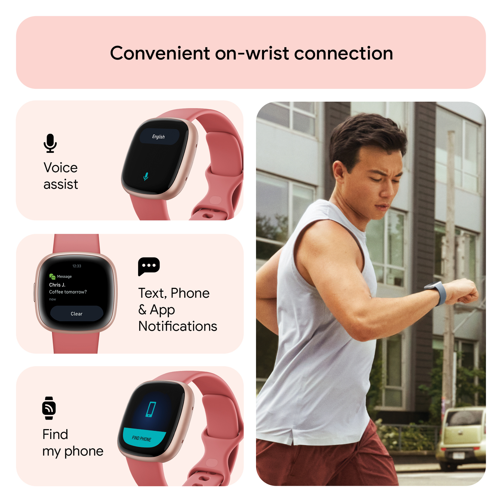 Fitbit Versa 4 Smartwatch Sandcopper Rose At Mighty Ape Nz