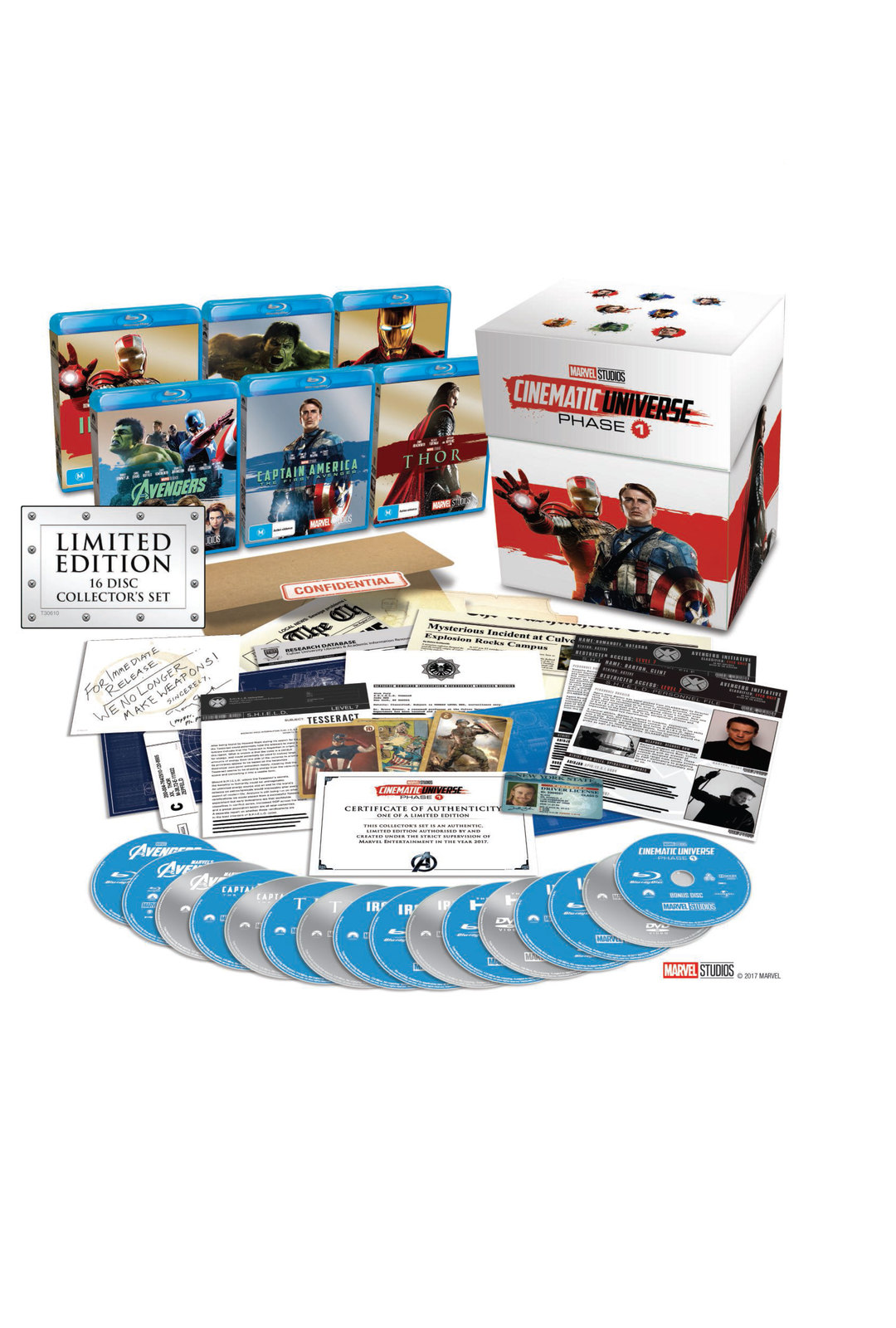 Marvel Studios Cinematic Universe Phase 1 Blu Ray Buy Now At