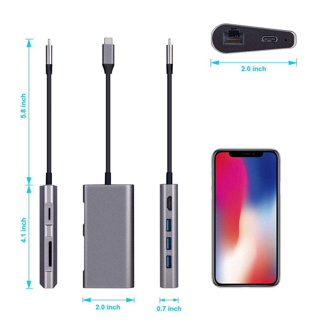 Usb C Hub 8 In 1 Usb C Hub Adapter At Mighty Ape Nz