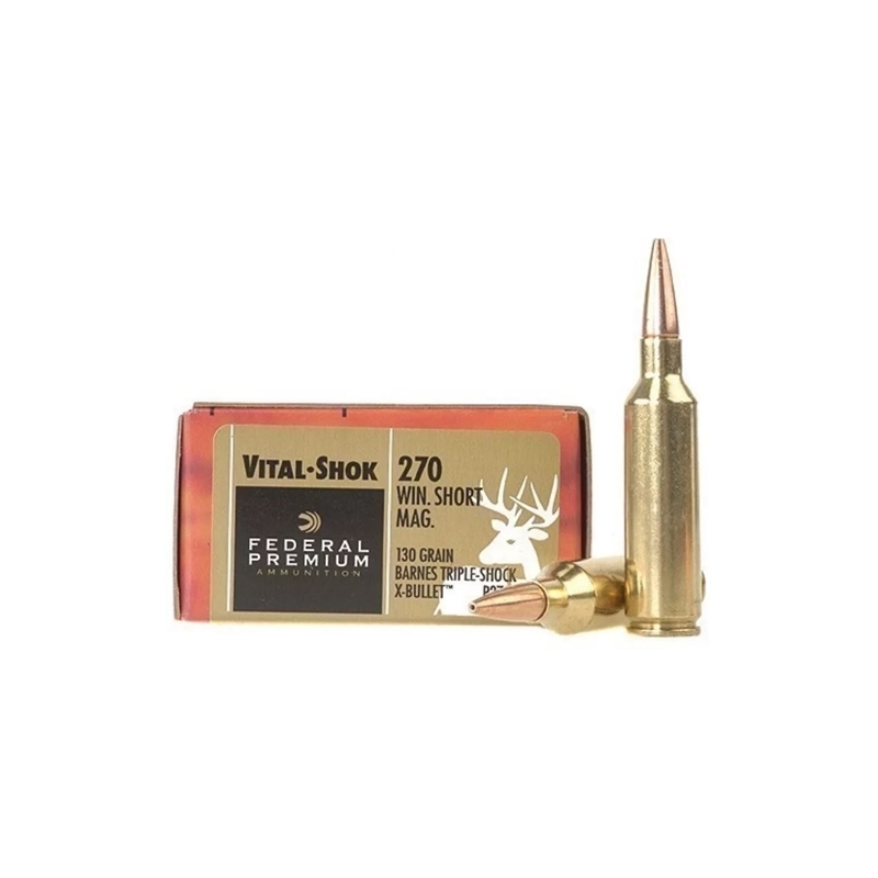 Federal Premium Vital Shok 270 Winchester Short Magnum Ammo 130 Gr