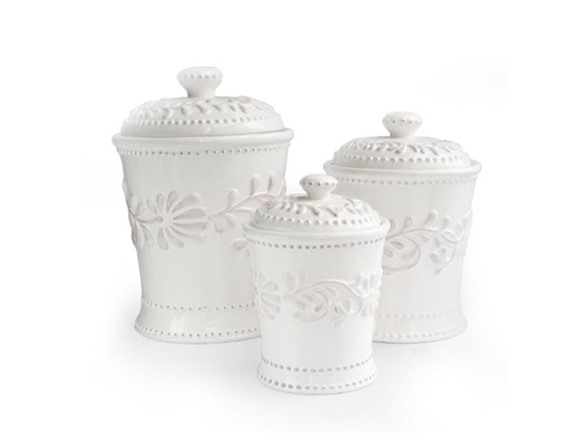 Bianca Leaf 3 Piece Canister Set