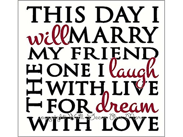 Wall Decor Plus More Wdpm3439 This Day I Will Marry Wedding Vinyl Wall