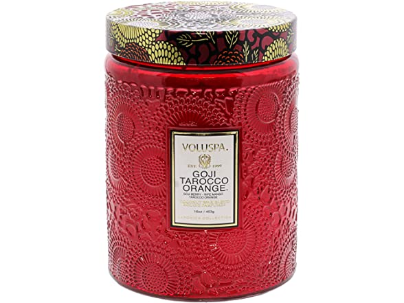 Voluspa Goji Tarocco Orange Candle Large Glass Jar 18 Oz