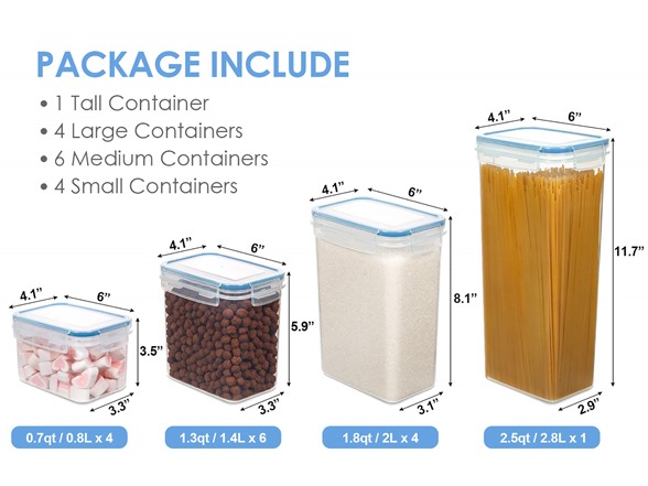 Vtopmart 15 Piece Airtight Containers