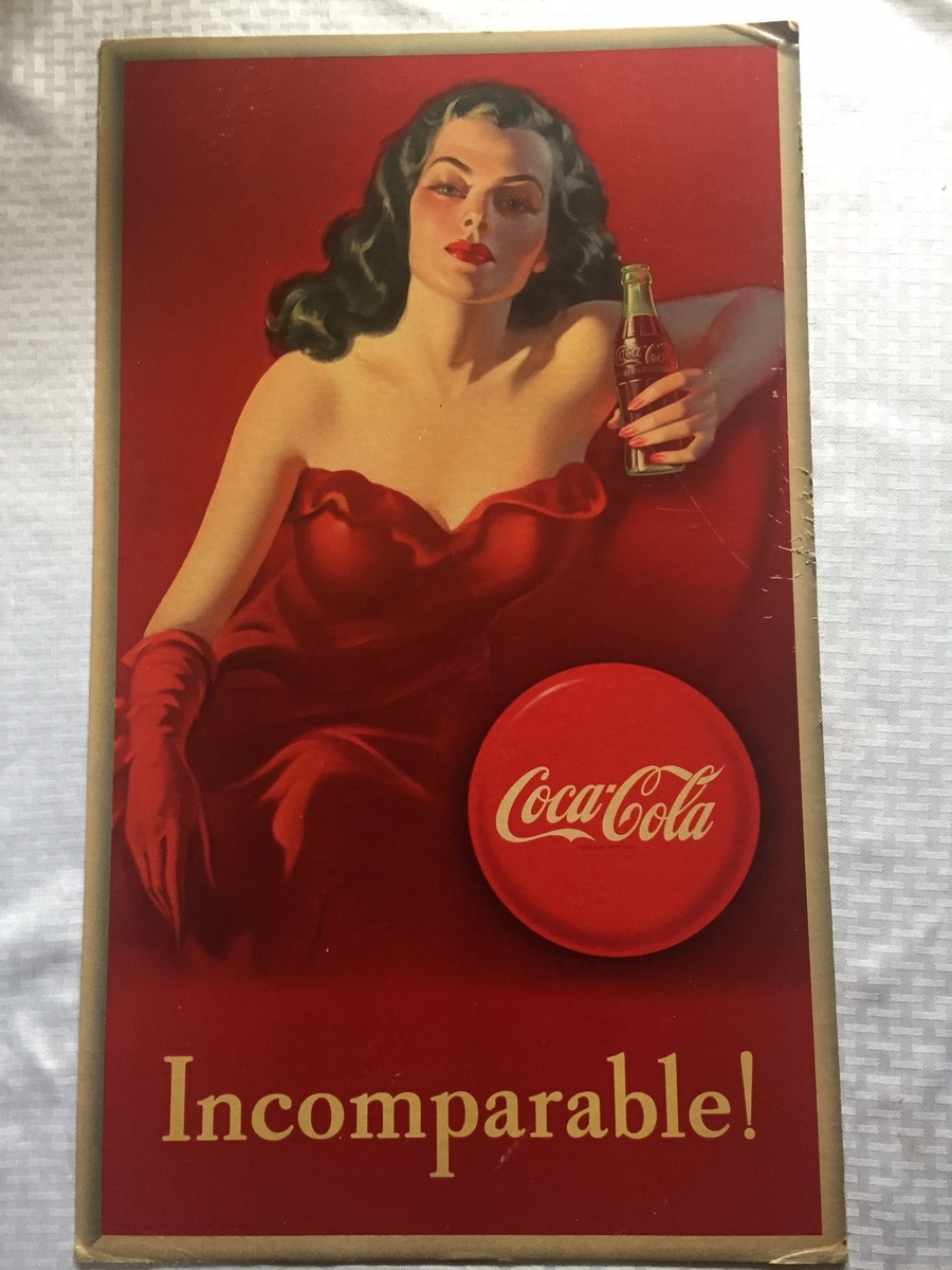 Lady In Red Coca Cola Poster 1947 Collectors Weekly