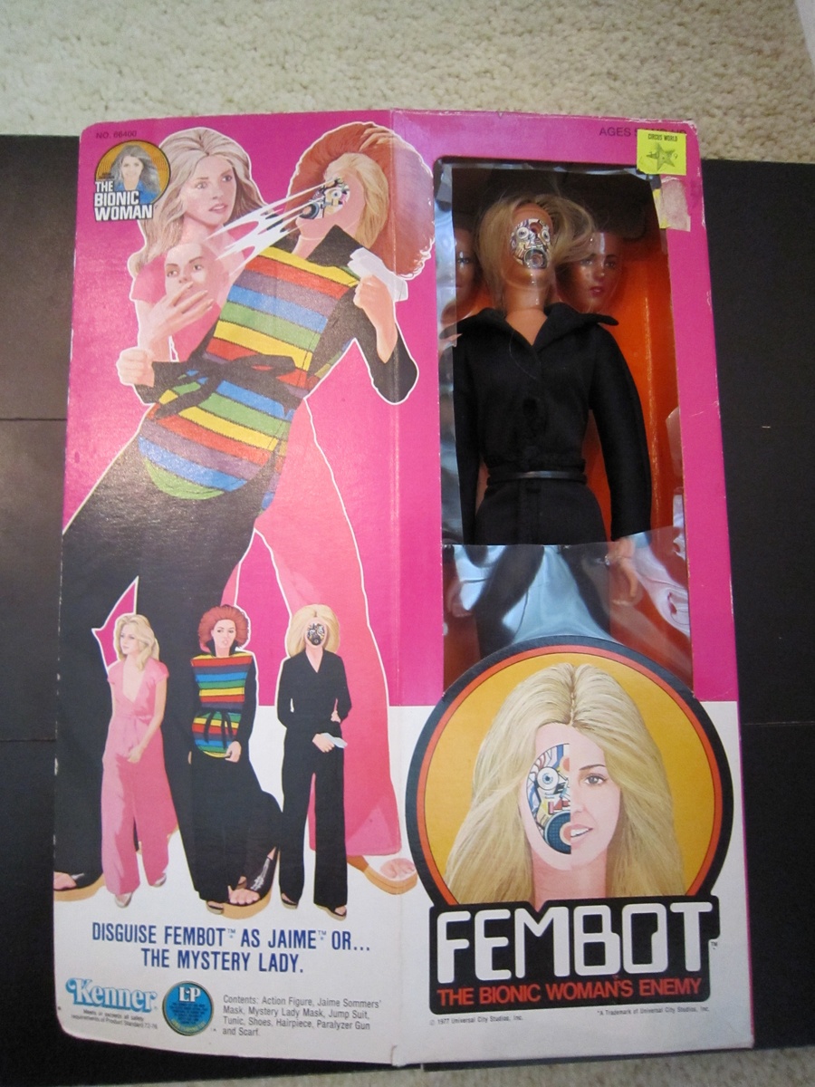 1977 The Bionic Woman Fembot Action Figure By Kenner In Original Box