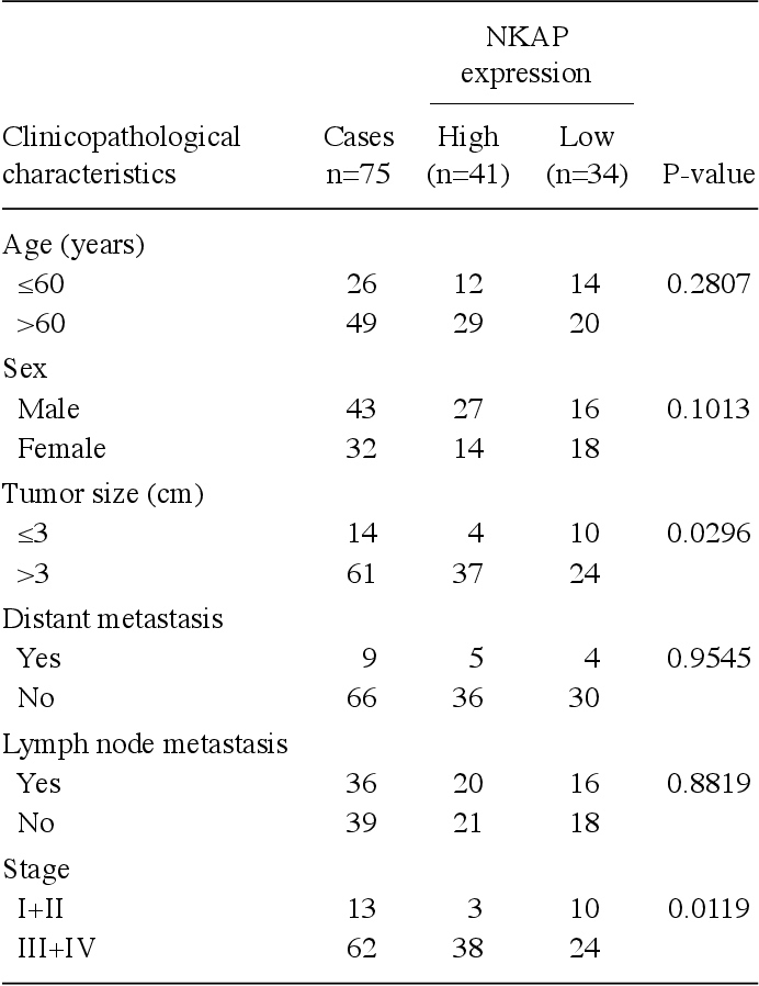 Figure 1 From The Oncogenic Role Of Nkap In The Growth And Invasion Of