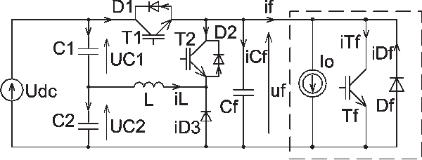 Quasi Resonant Dc Link Inverter With A Reduced Number Of Active