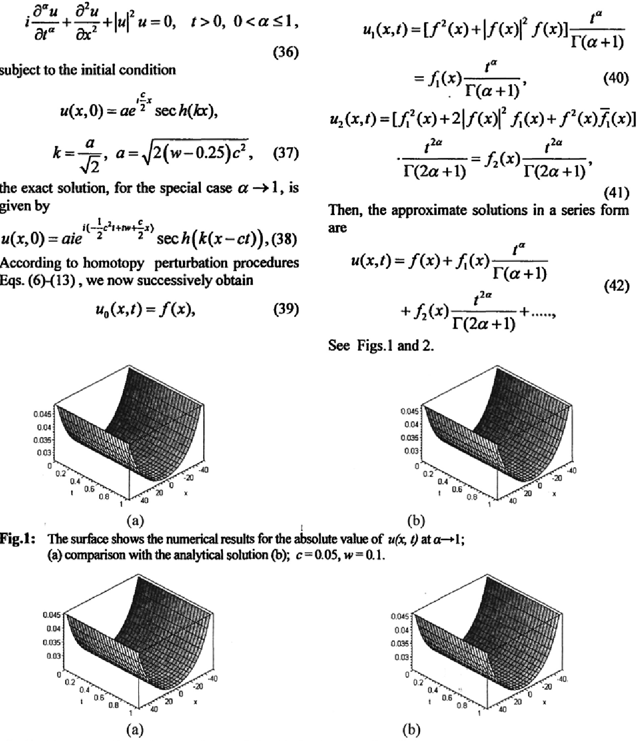 An Algorithm For Solving The Fractional Nonlinear Schrödinger Equation