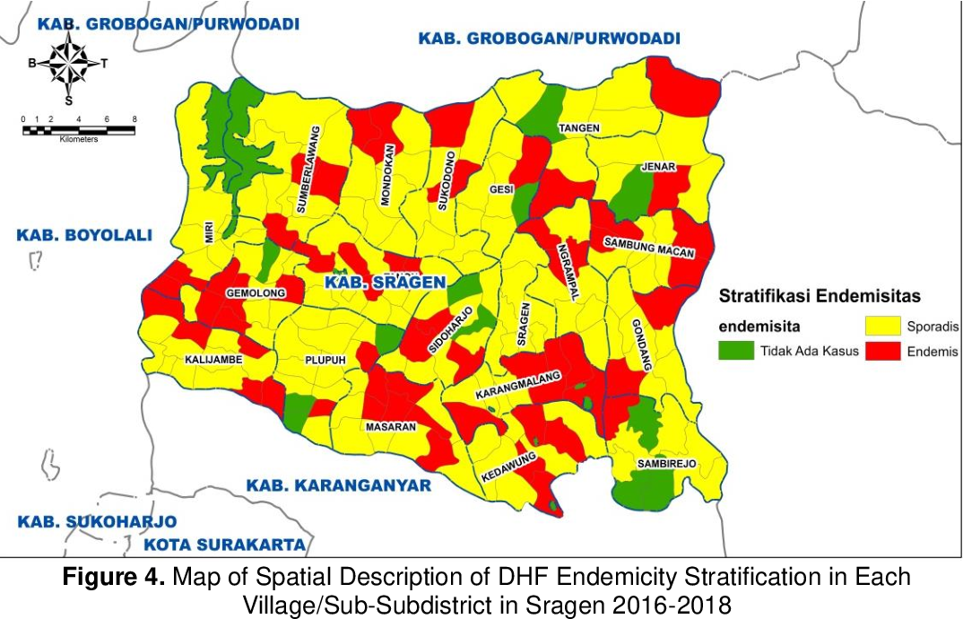 Spatial Distribution Of Dengue Hemorrhagic Fever Dhf Semantic Scholar