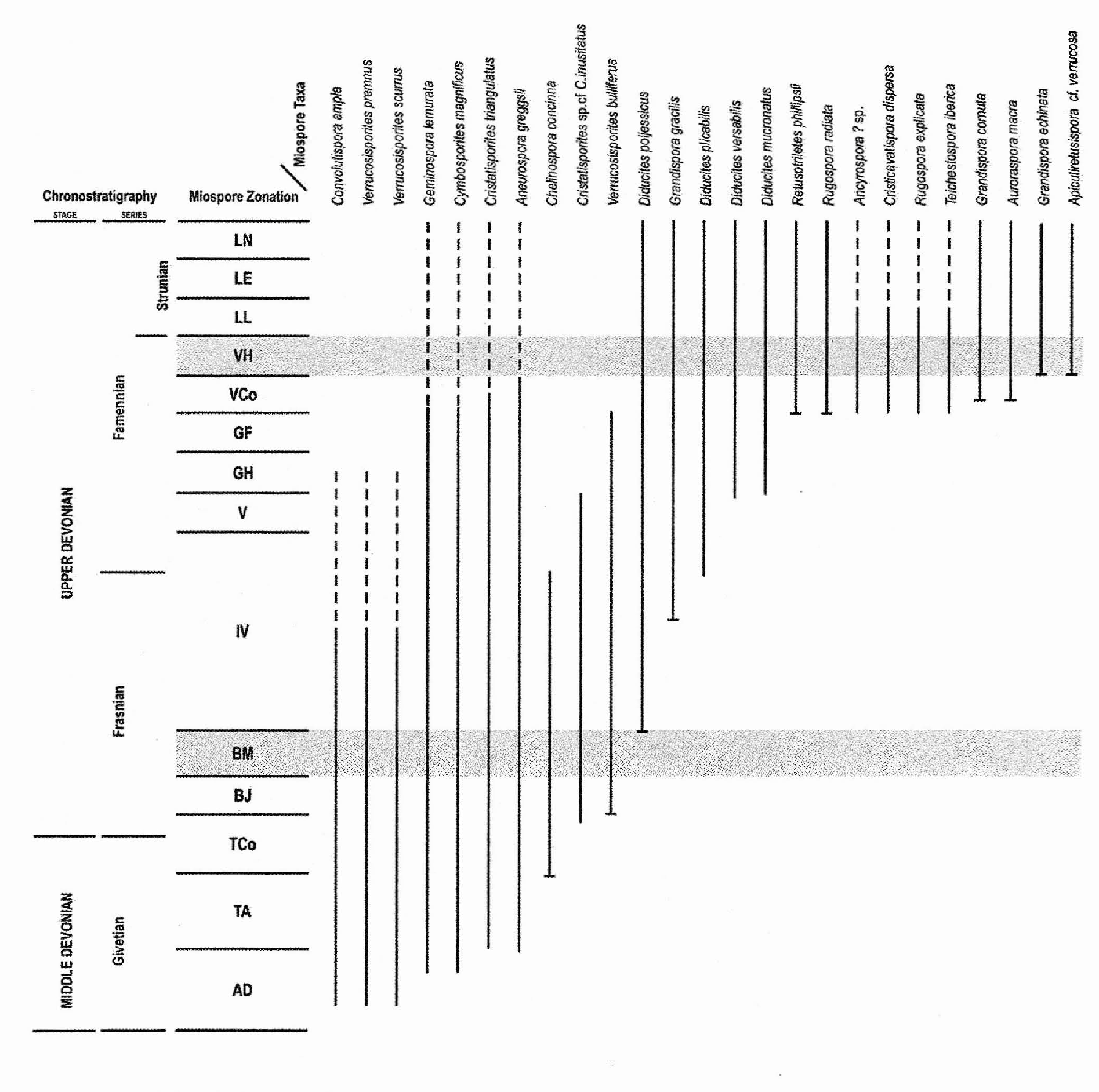 Table 1 From The Upper Devonian Palynostratigraphy And Organic Matter