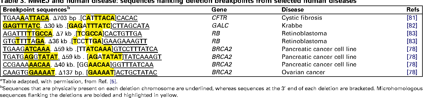 Figure 1 From Mmej Repair Of Double Strand Breaks Directors Cut