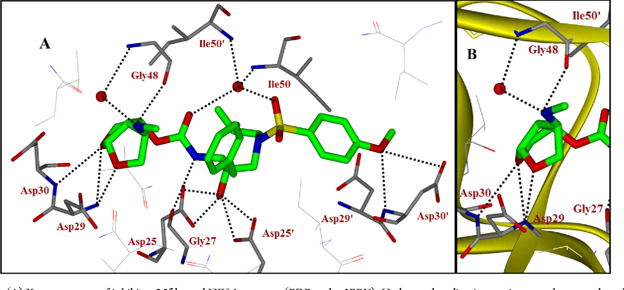 Figure 1 From Design Of Hiv 1 Protease Inhibitors With Amino Bis