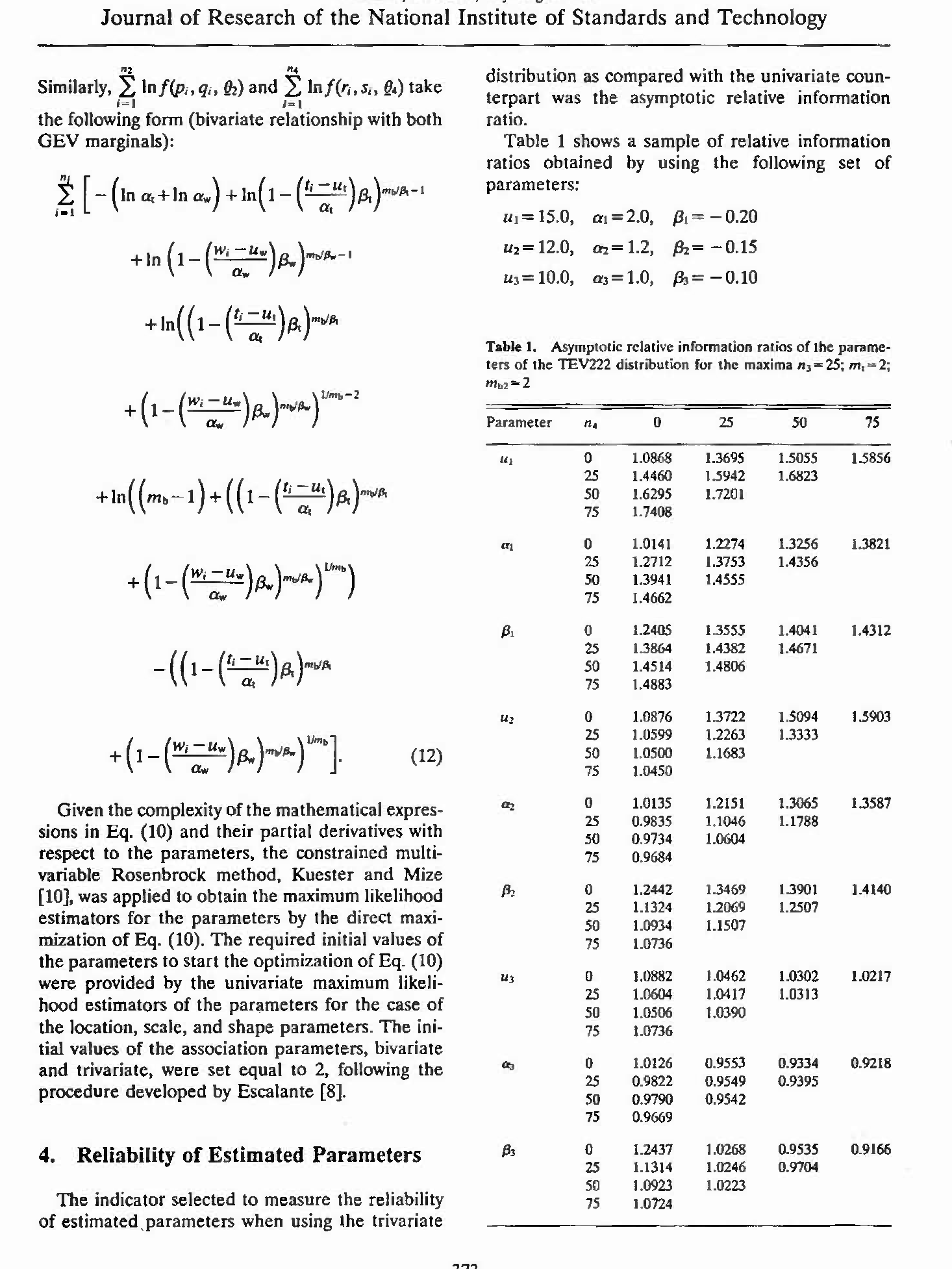 Pdf A Trivariate Extreme Value Distribution Applied To Flood