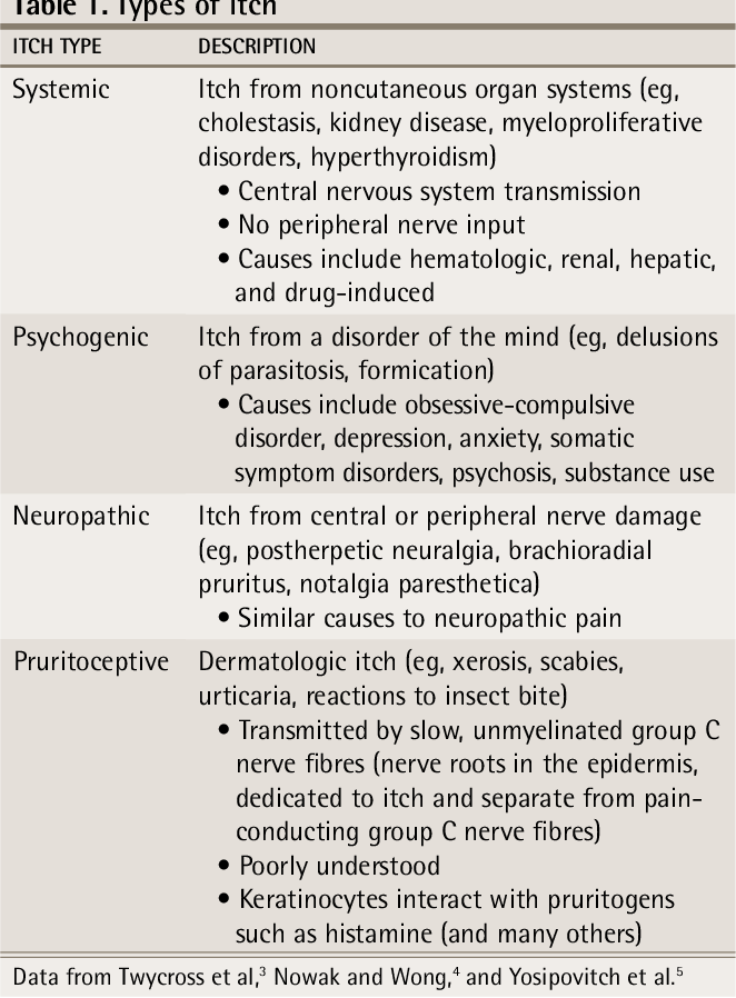 Types Of Pruritus