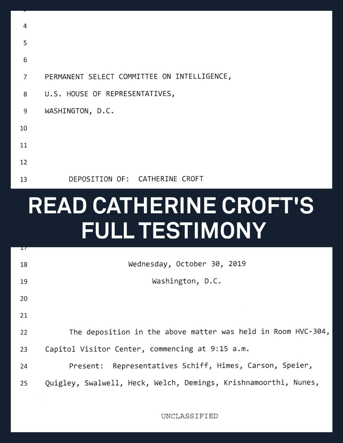 Read Catherine Crofts Full Testimony In The Impeachment Inquiry Pbs News