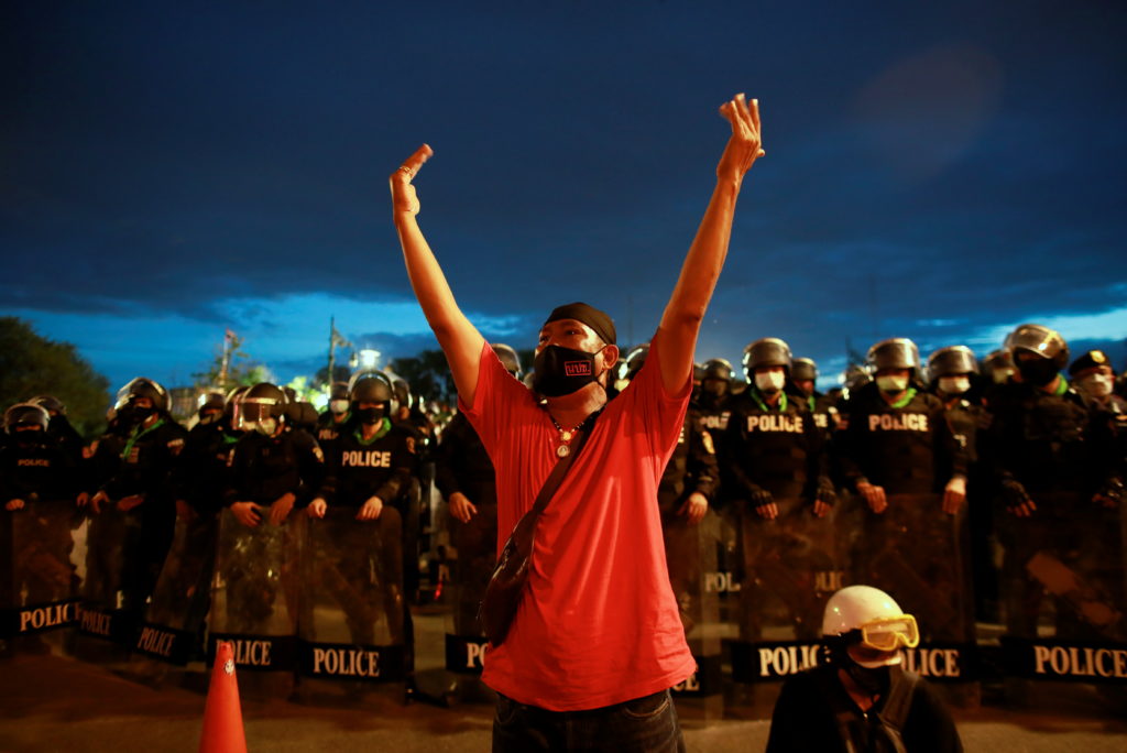 Thai Pro Democracy Activists March Against Government Pbs News