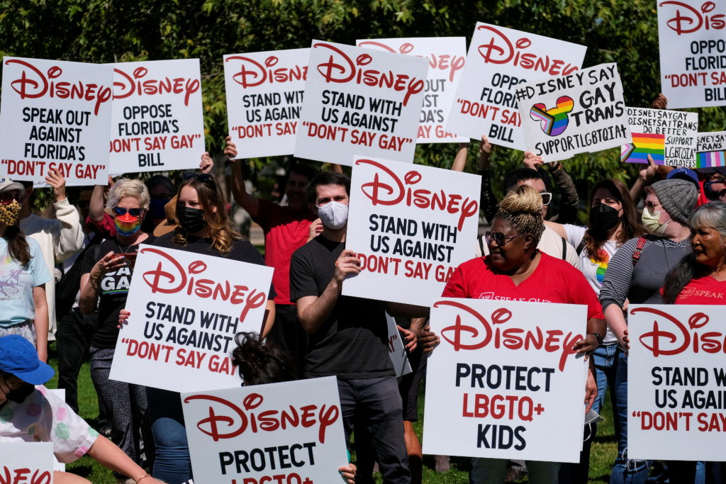 Disney Takes On Balancing Act As Workers Walk Out In Protest Of Florida