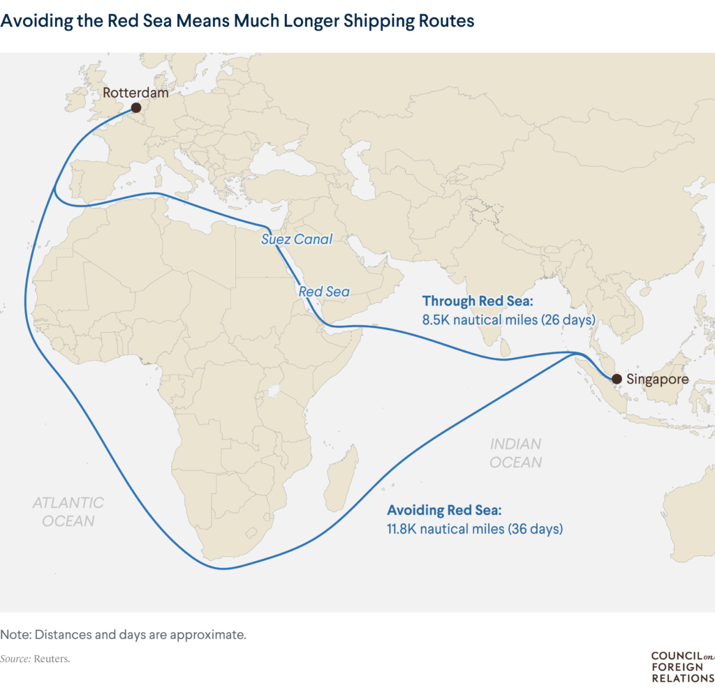 How Houthi Rebel Attacks In The Red Sea Threaten Global Shipping Pbs News