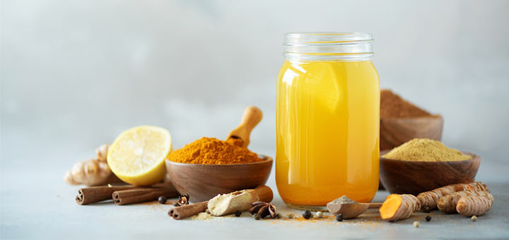 Homemade Lemon Ginger Turmeric Detox Tea