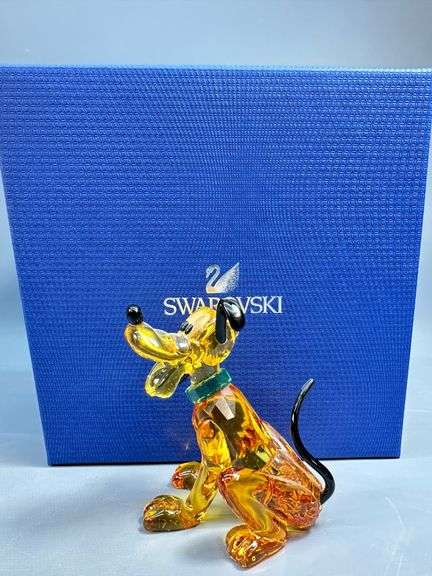 Pluto Swarovski Crystal Disney Figurine 1119964 In Original Box