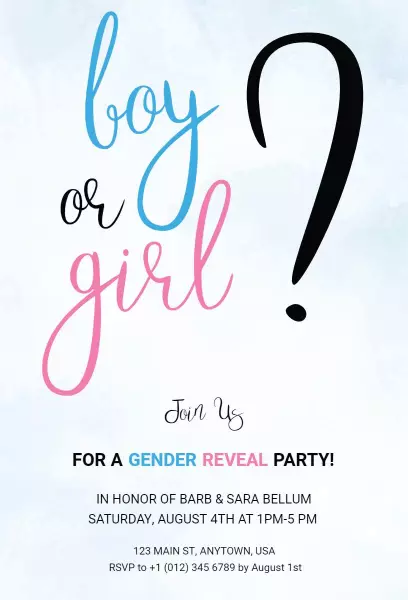 30 Free Gender Reveal Invitation Templates Photoadking