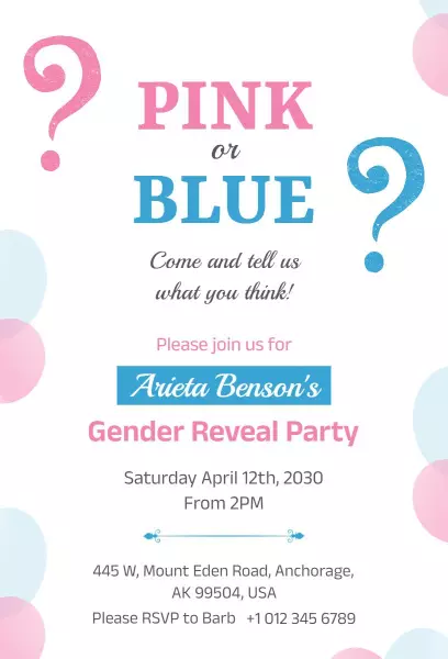 30 Free Gender Reveal Invitation Templates Photoadking