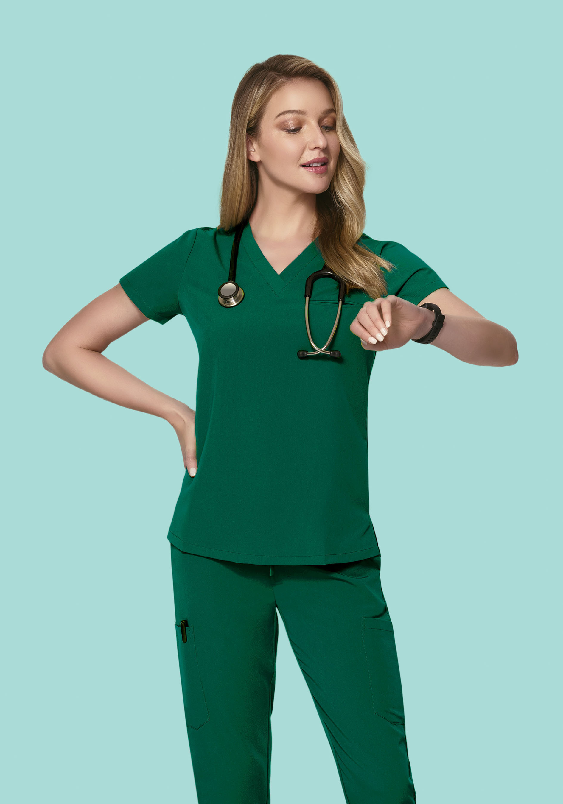 Hunter Green Is Back Mandala Scrubs