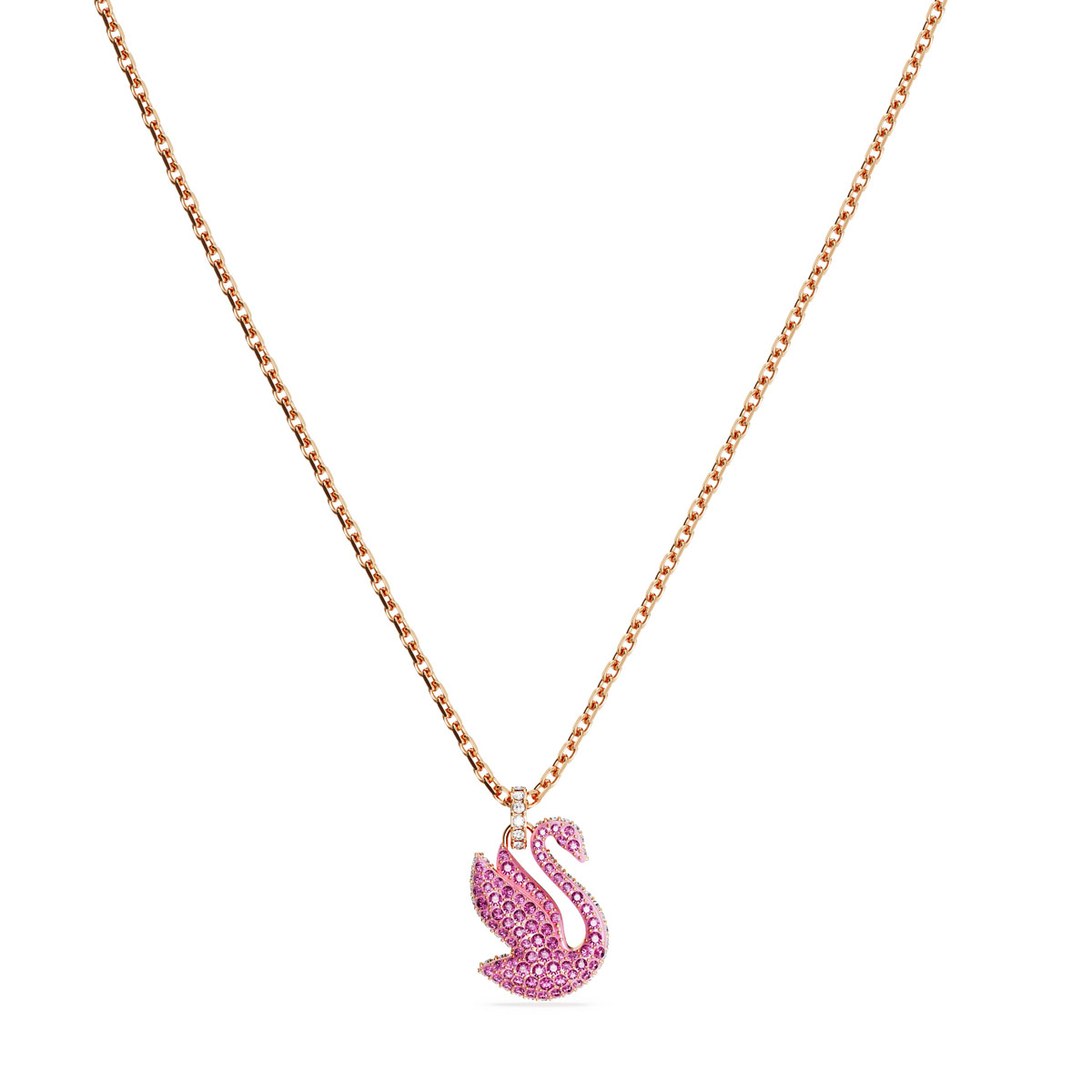 Swarovski Jewelry Necklace Iconic Swan Pendant Xs Rose Gold