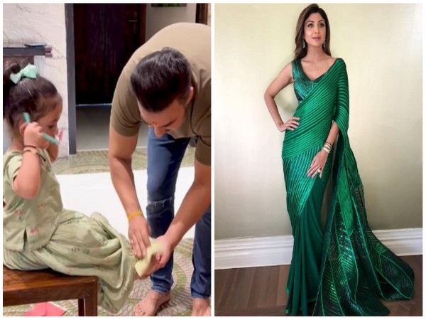 Shilpa Shetty Shares Video Of Husband Raj Kundra Washing Daughter