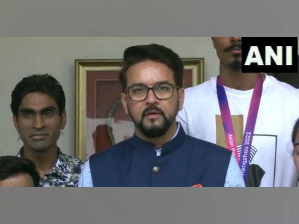 Anurag Thakur With Indias History Making Para Asian Games Contingent