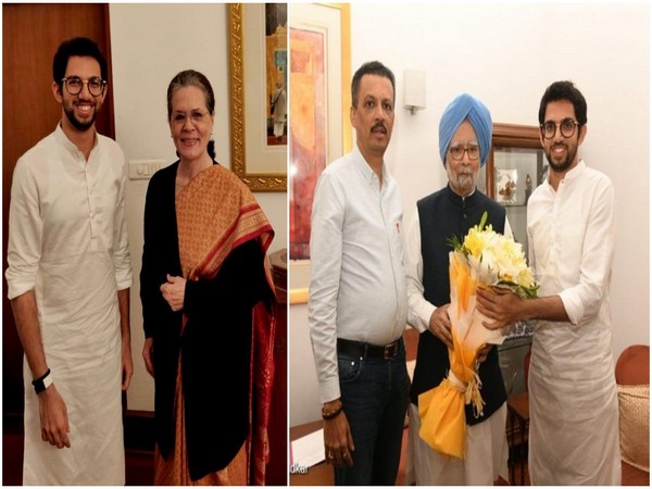 Aaditya Invites Sonia Manmohan For Uddhav Thackerays Swearing In Ceremony