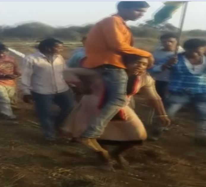 Mp Woman Forced To Carry Husband On Shoulders As Punishment For