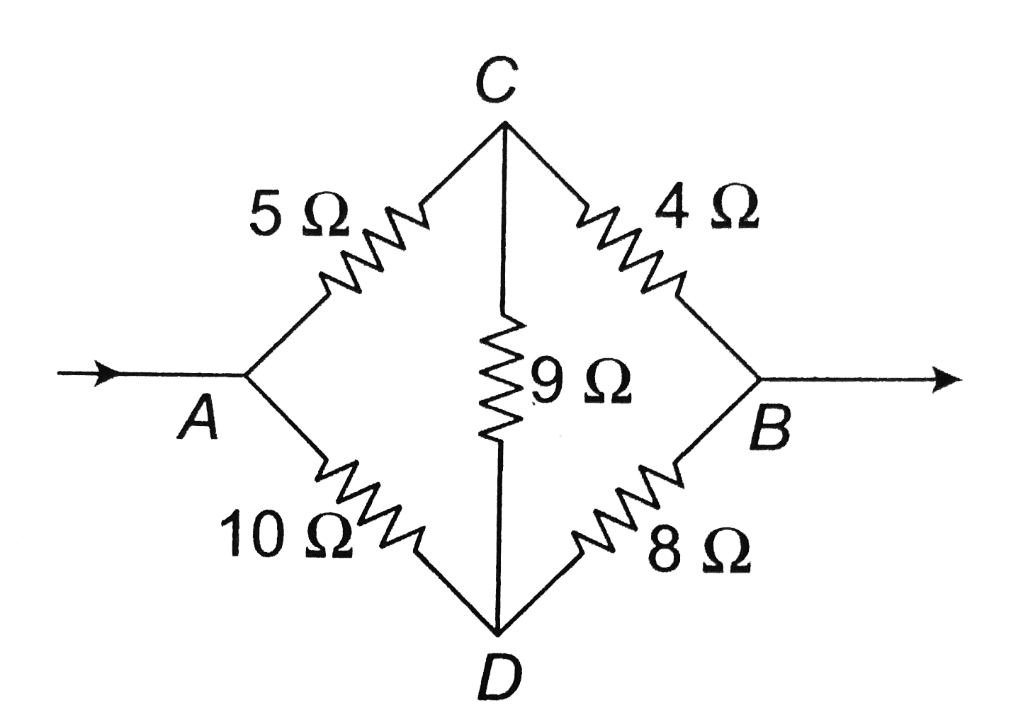 Five Resistors Are Connected As Shown In Figure Find The Equivalent