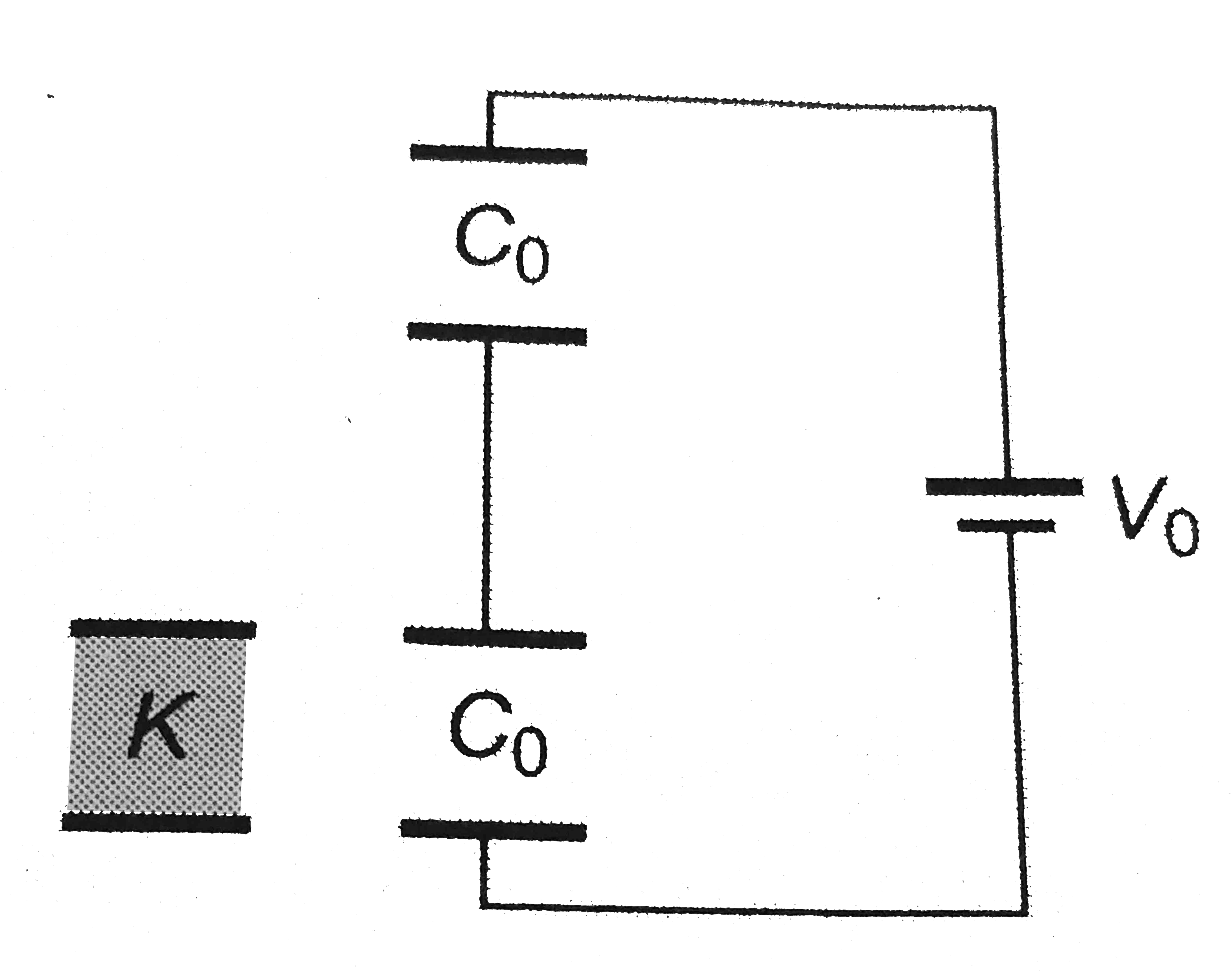 Two Identical Capacitors Are Connected As Shown A Dielectric Slab Is