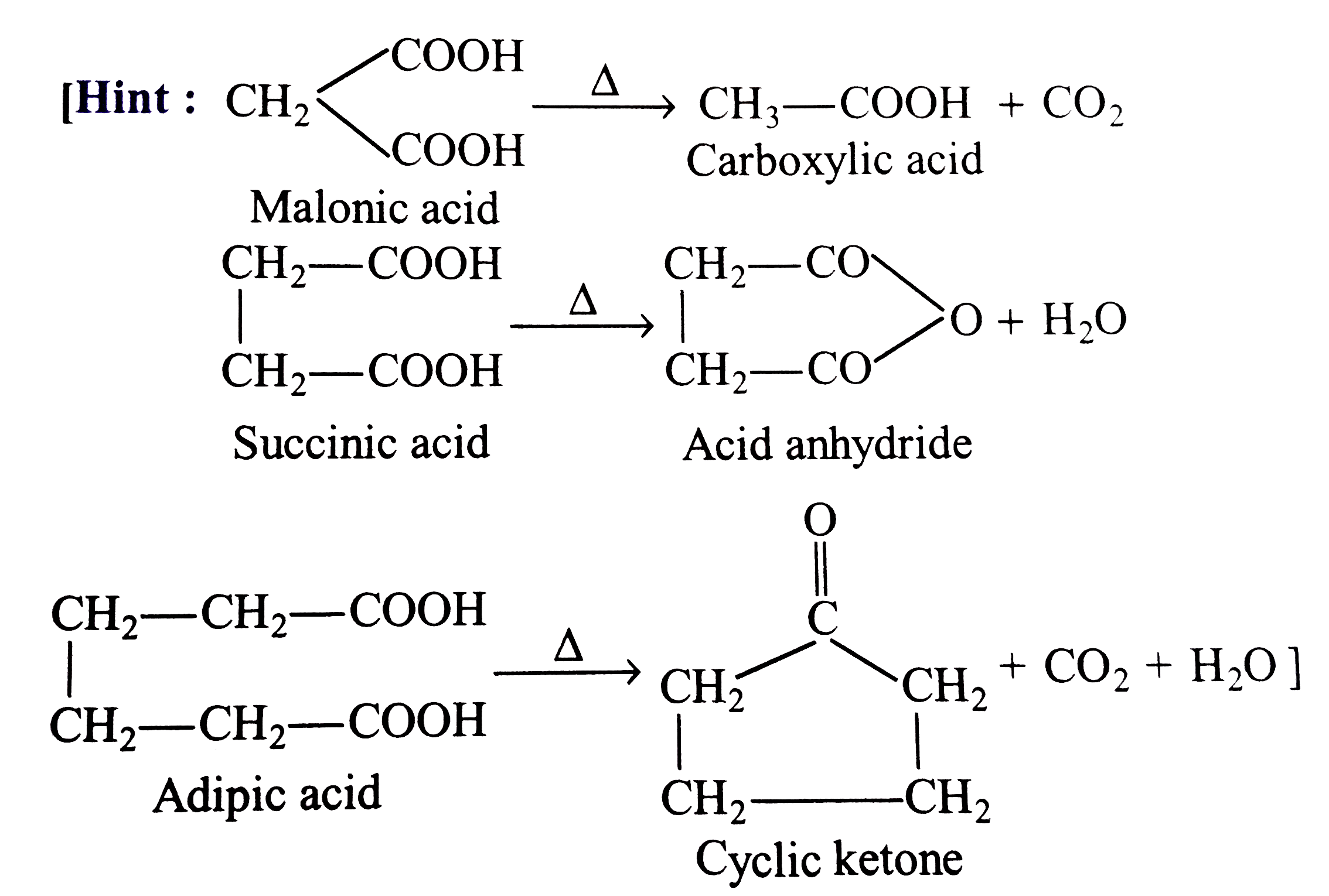 A B And C Are Three Dicarboxylic Acids Such That Aoverset