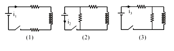 The Figure Shows Three Circuit With Identical Batteries Inductors And