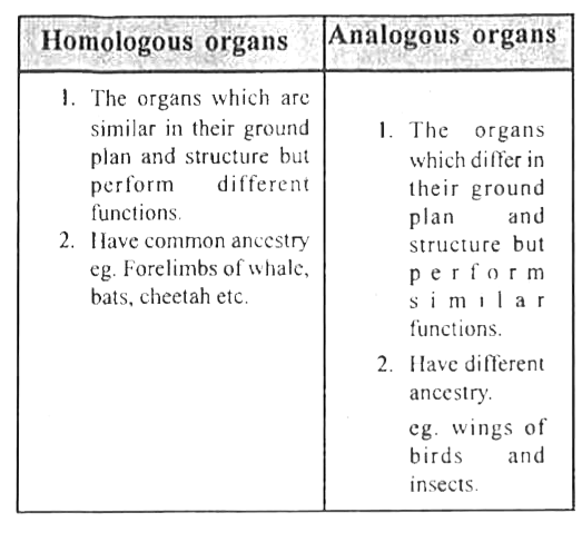 Kannada Solution Differentiate Between Homologous And Analogous Orga