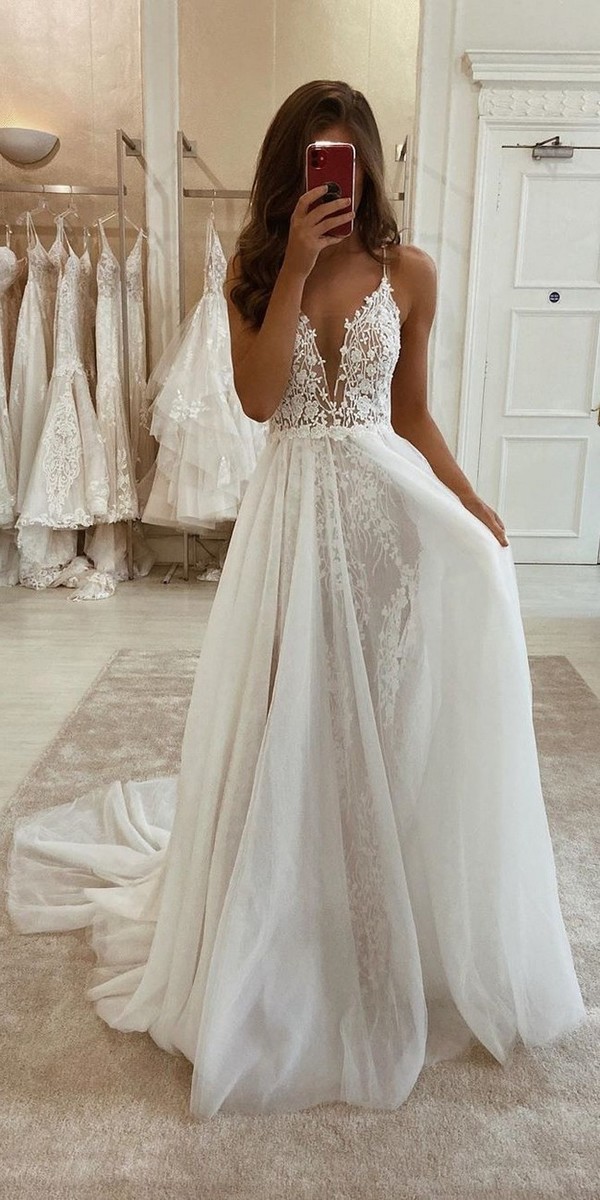 Spaghetti Straps Boho Lace Wedding Dress On Storenvy