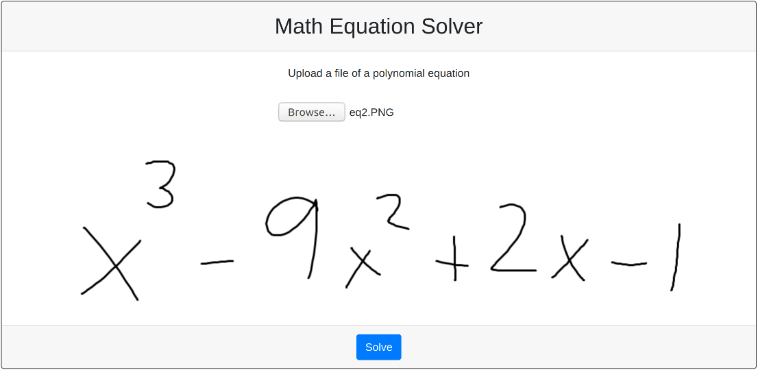 Math Equation Solver Devpost