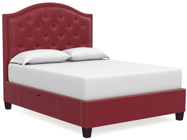 Bassett® Furniture Custom Upholstered Beds Vienna Queen Leather Arched