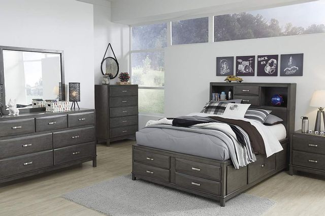 Signature Design By Ashley® Caitbrook 3 Piece Gray Full Storage Bed Set