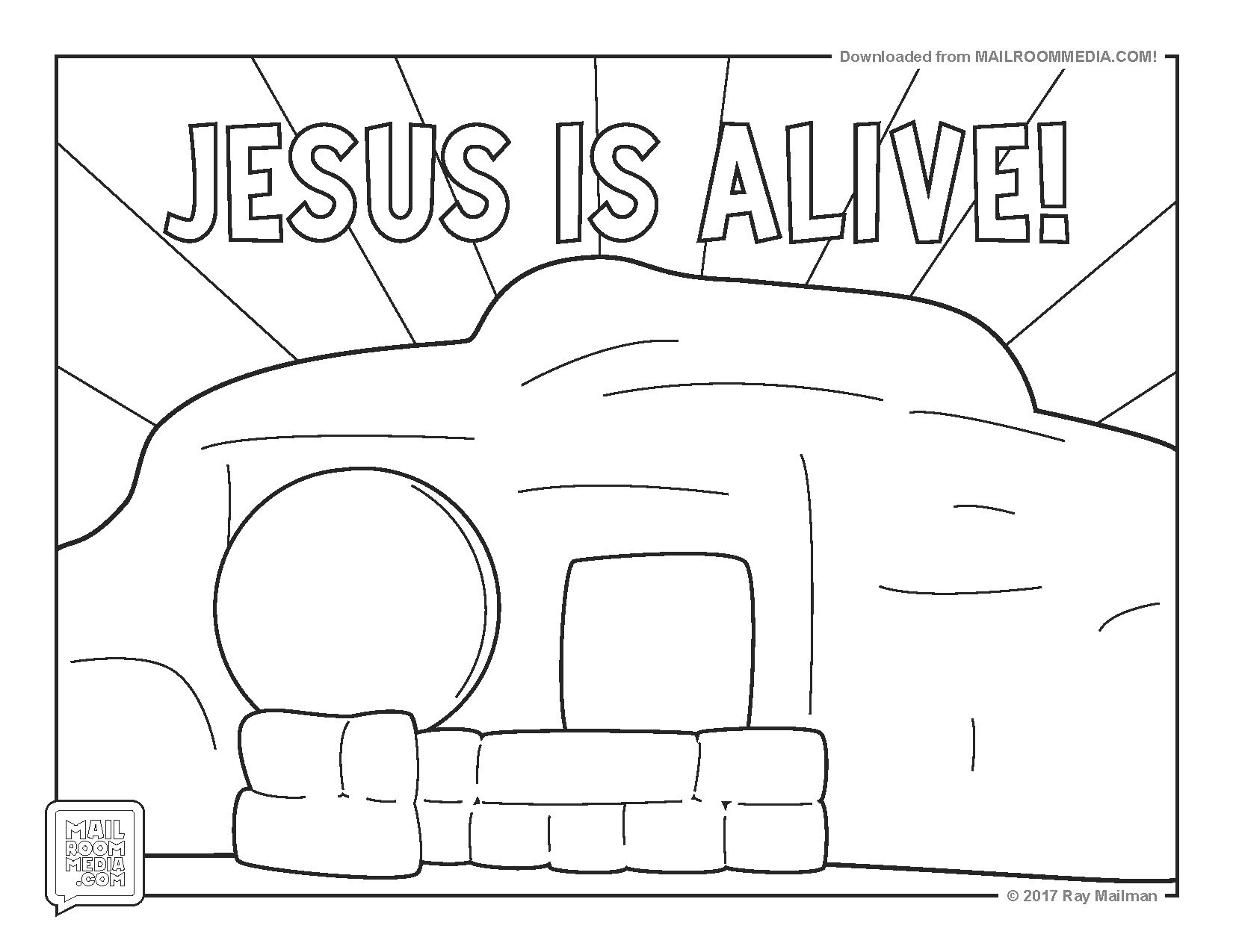 Easter Coloring Pages Jesus Is Alive