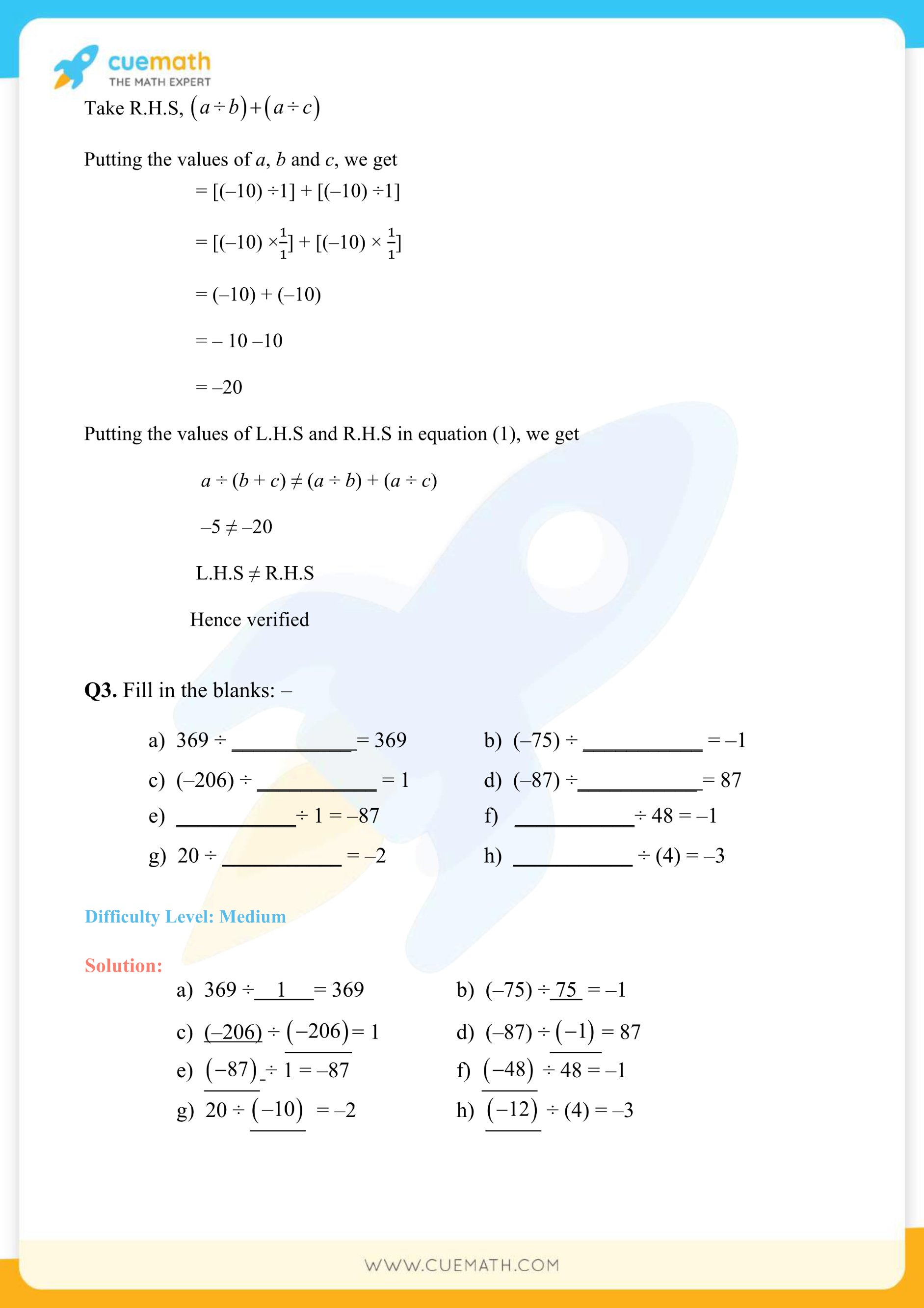 Ncert Solutions For Class 7 Maths Chapter 1 Integers Download Free Pdf