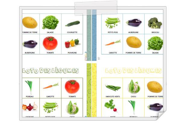 Semaine Du Goût Loto And Mémory Des Légumes Par Iticus Jenseignefr