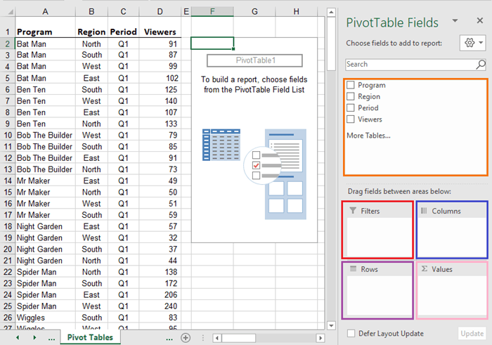 Excel Pivot Tables Explained • My Online Training Hub