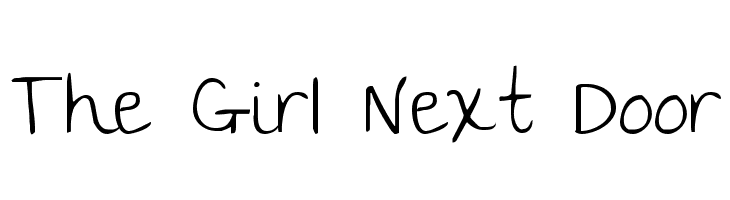 The Girl Next Door Font